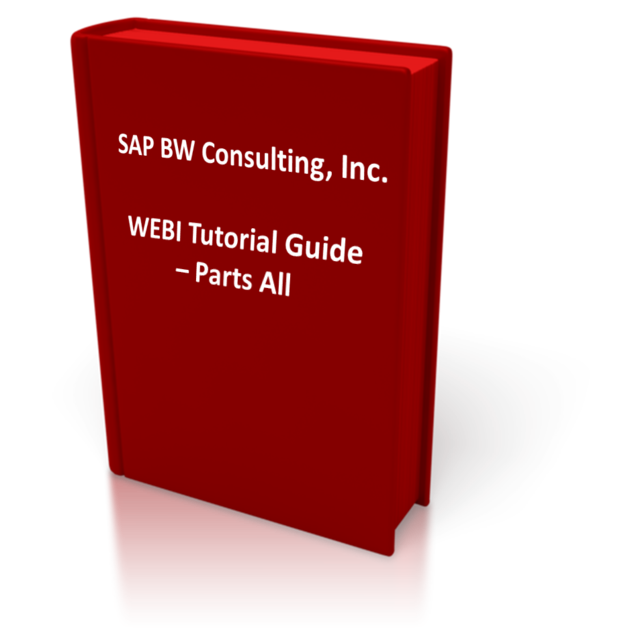 How to Use SAP Webi Tutorial [12 Part Tutorial]